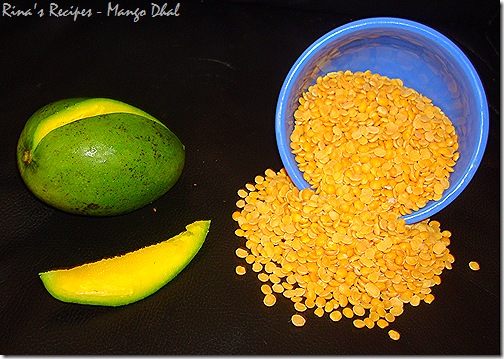 Rina's Recipes: Mango Dhal - Andhra's Favourite